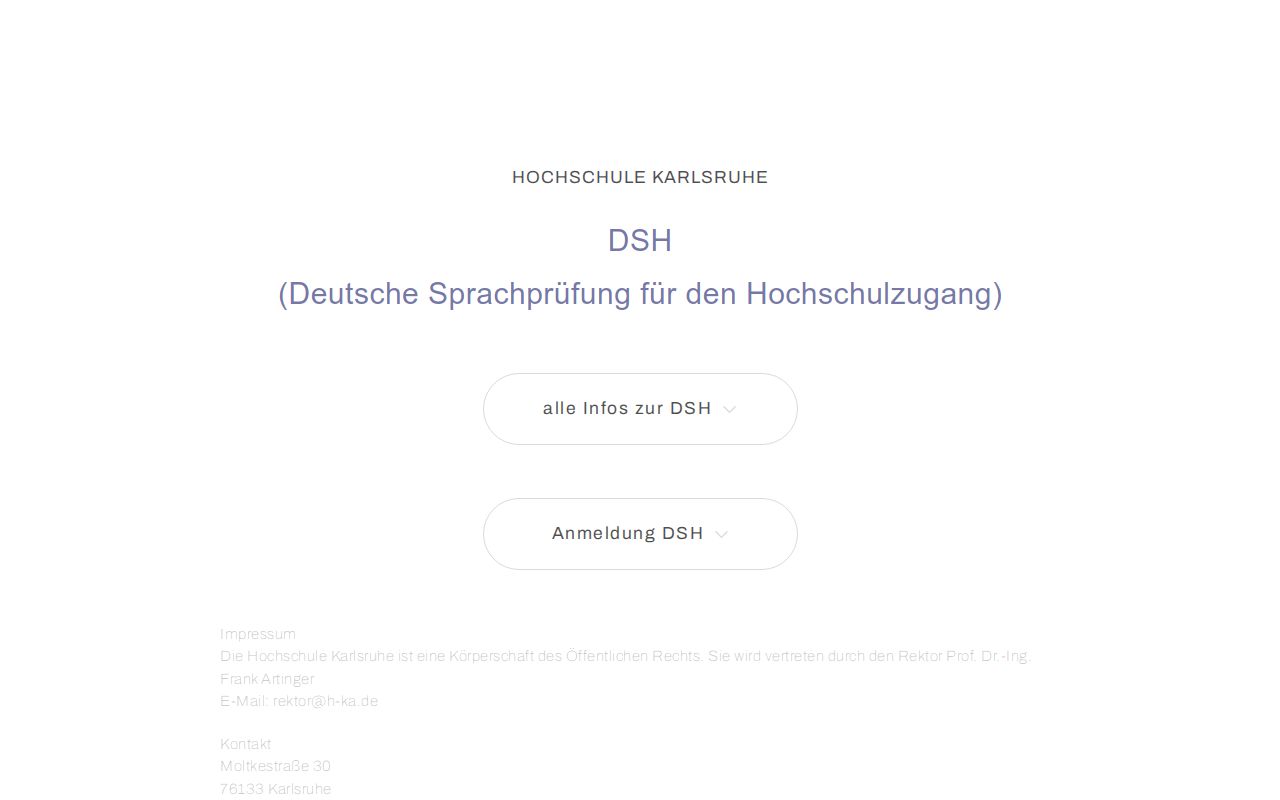 DSH an der Hochschule Karlsruhe
